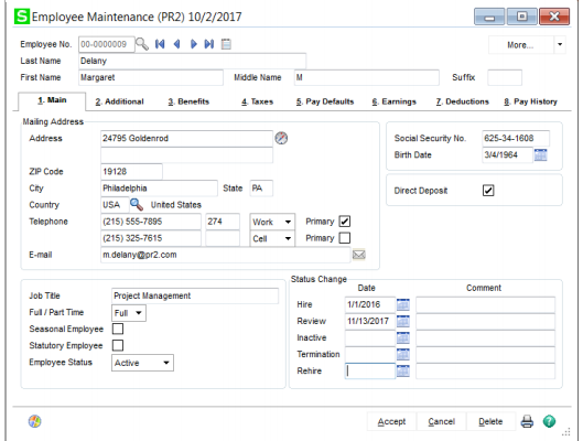 Sage 100 Payroll 2.0 HR Software - SWK Technologies