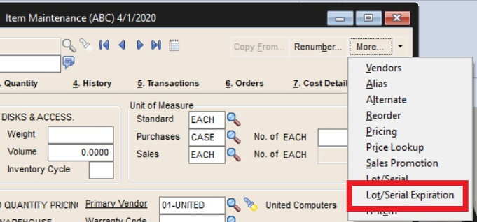 How to Use Lot and Serial Expiration Date Tracking in Sage 100cloud 2020