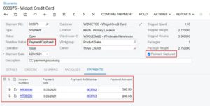 Adding Credit Card Processing to Shipments in Acumatica - SWK