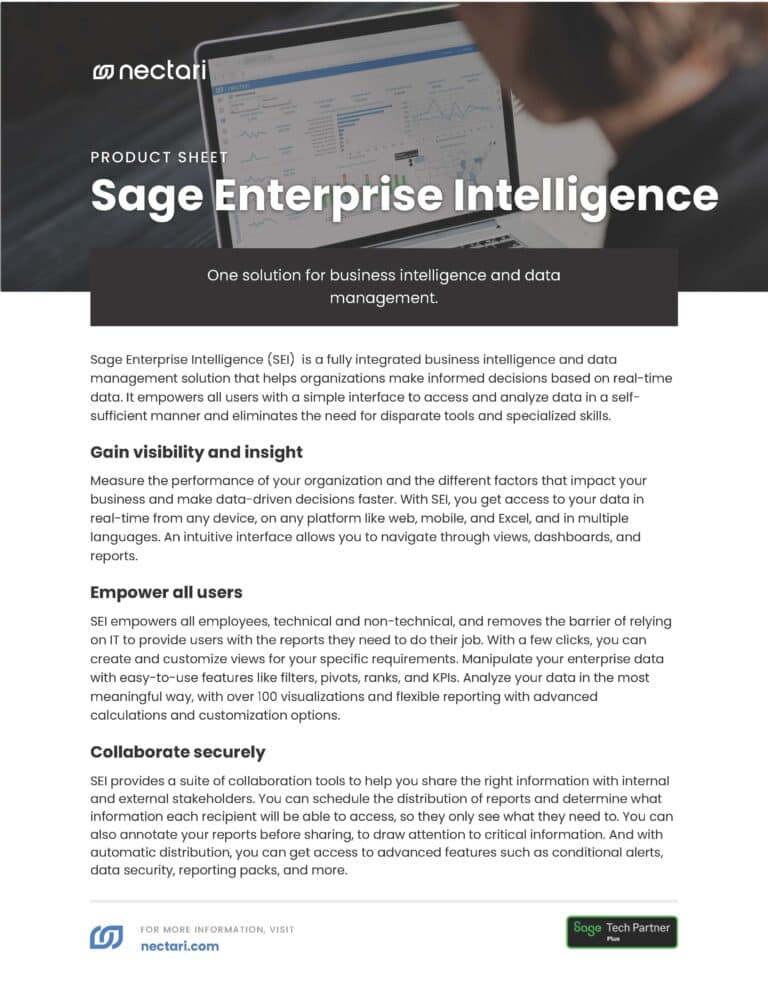 Nectari: Business Intelligence | SWK Technologies