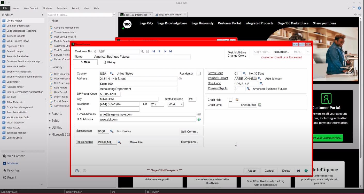 Creating and Managing Themes in Sage 100 | SWK Technologies