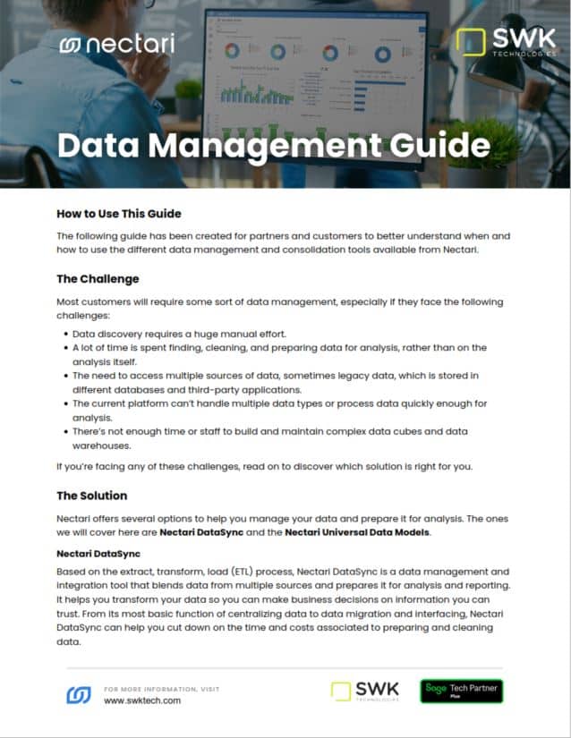 Nectari: Business Intelligence | SWK Technologies